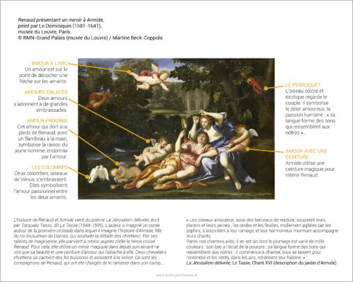 Renaud présentant un miroir à Armide, du Dominiquin - Le b.a.-ba du ...